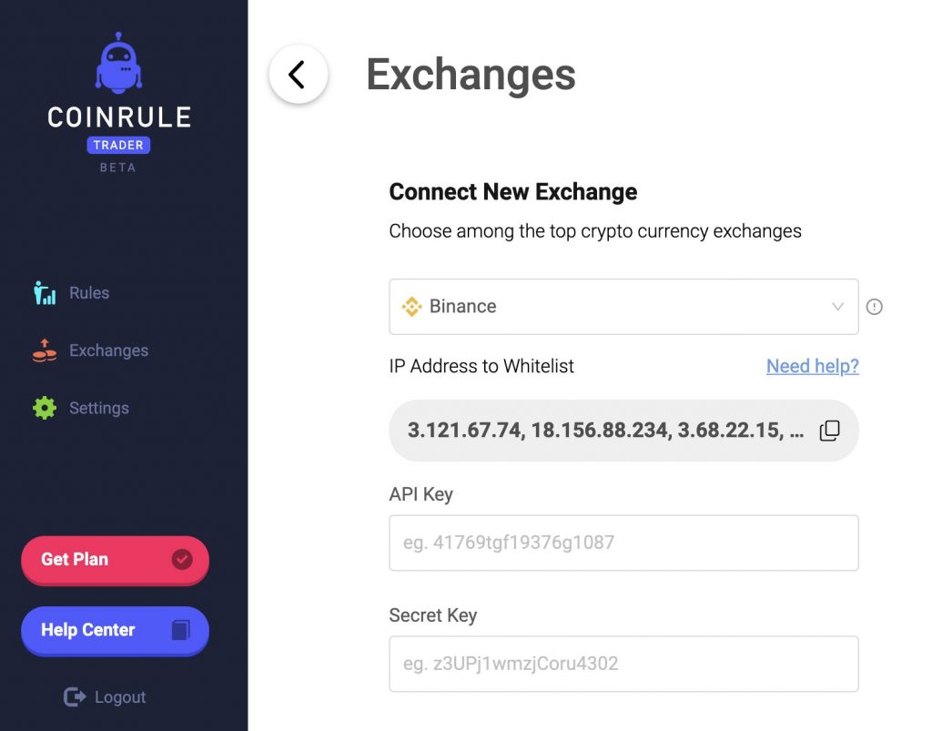 Binance API Setup - Coinrule Trading Academy - automated trading strategies