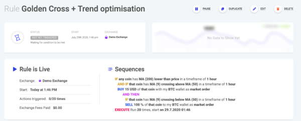 Trend Optimised Golden Cross Strategy - Coinrule Trading Academy