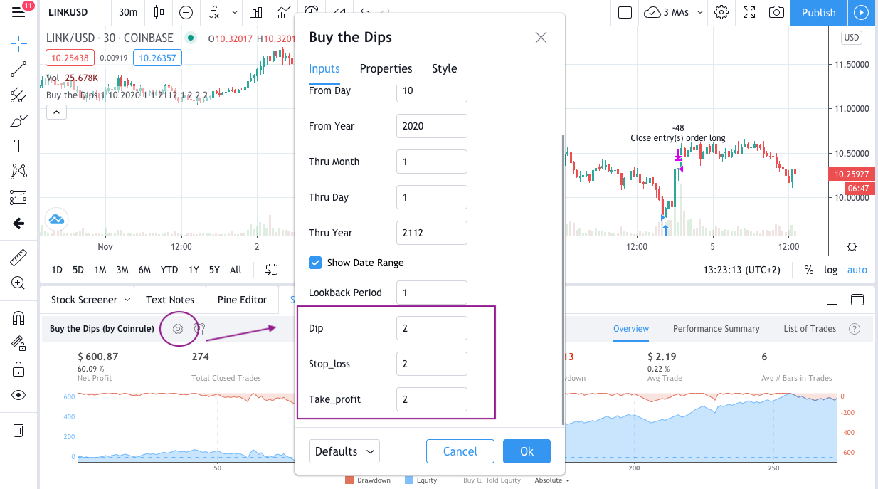 Trading Strategy For Beginners On Coinrule - Catch The Dips
